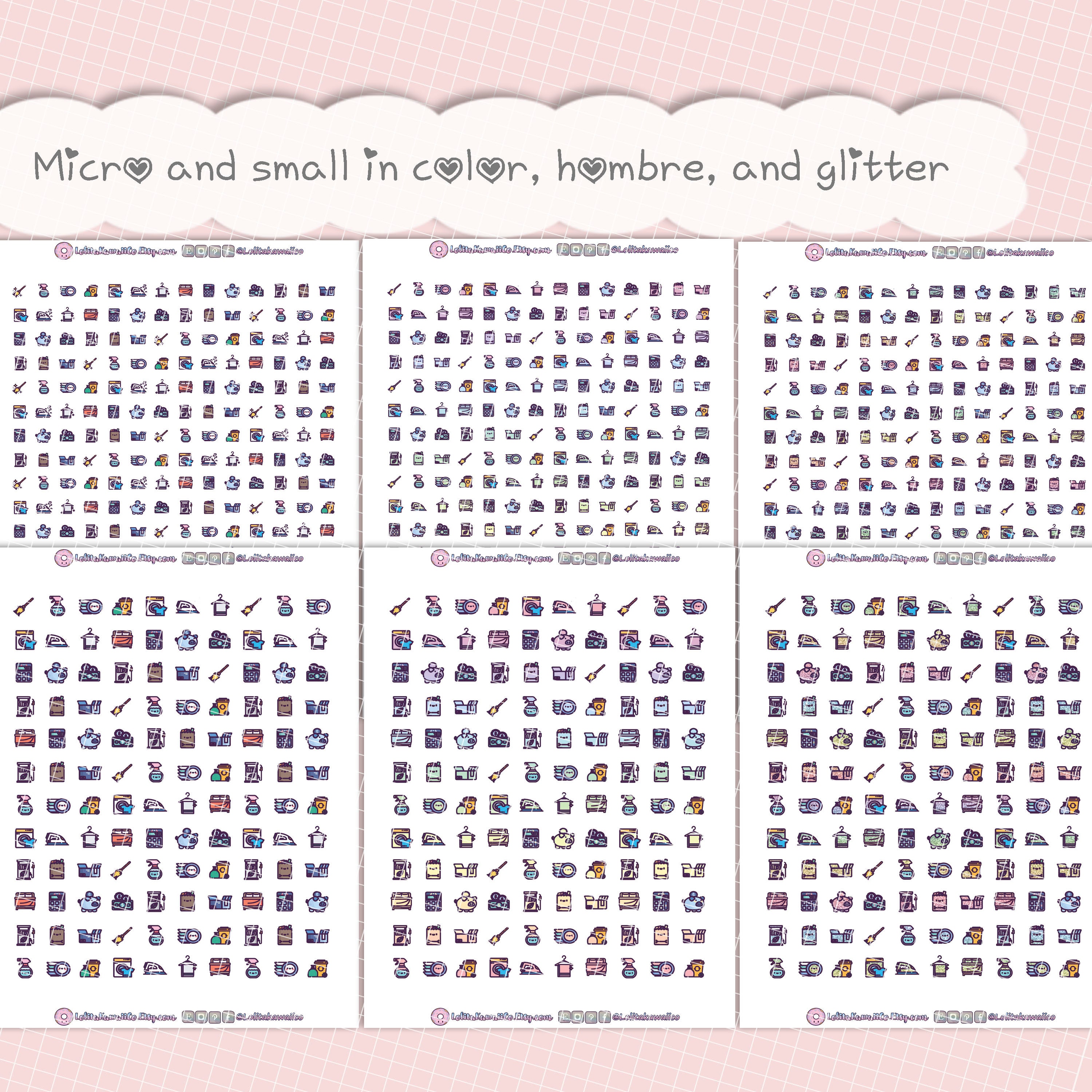 Printable Kawaii Chore Stickers || Adulting, Cleaning, Laundry, Icons ...