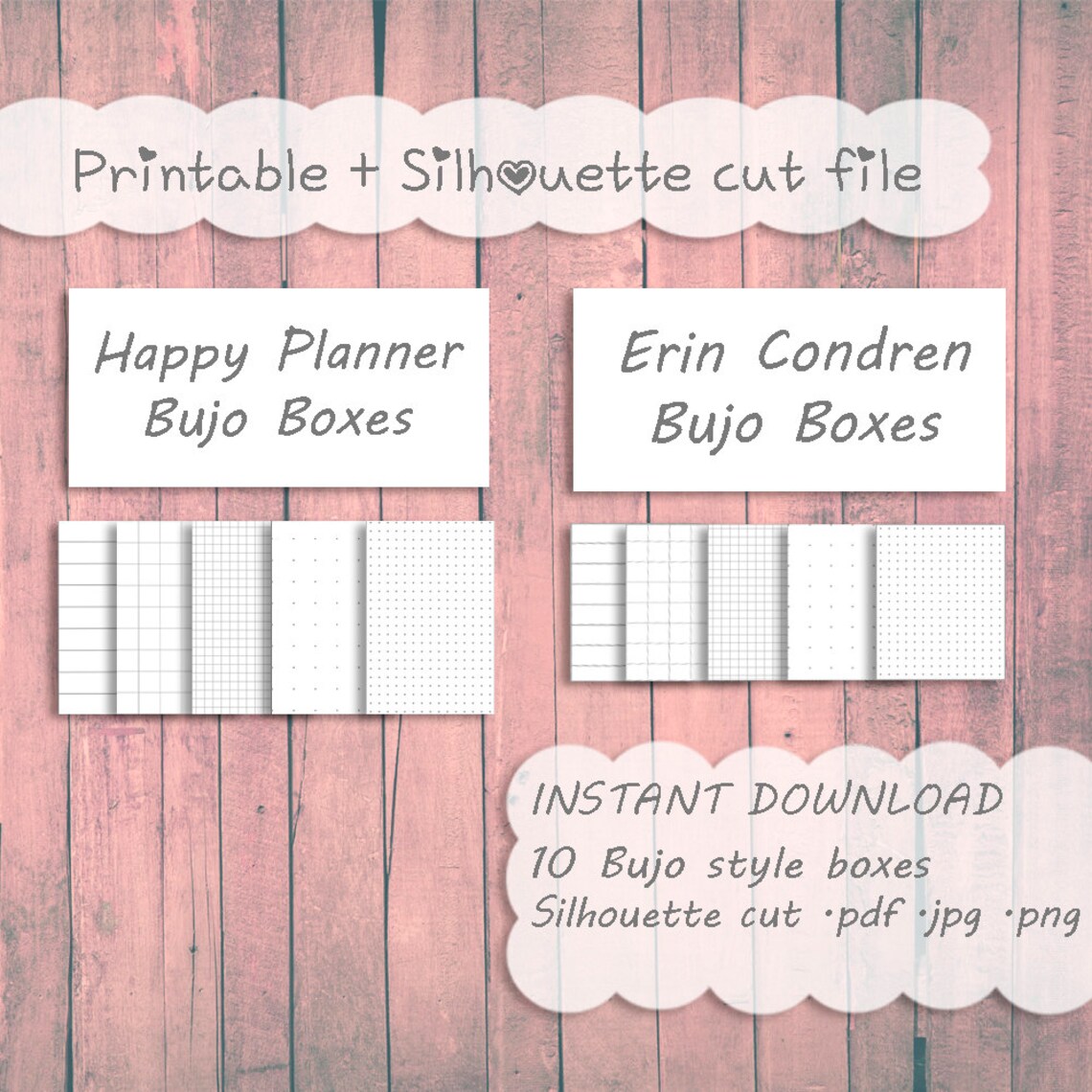 Printable Bujo Fullbox Bullet Journal Planner Stickers : the Happy ...