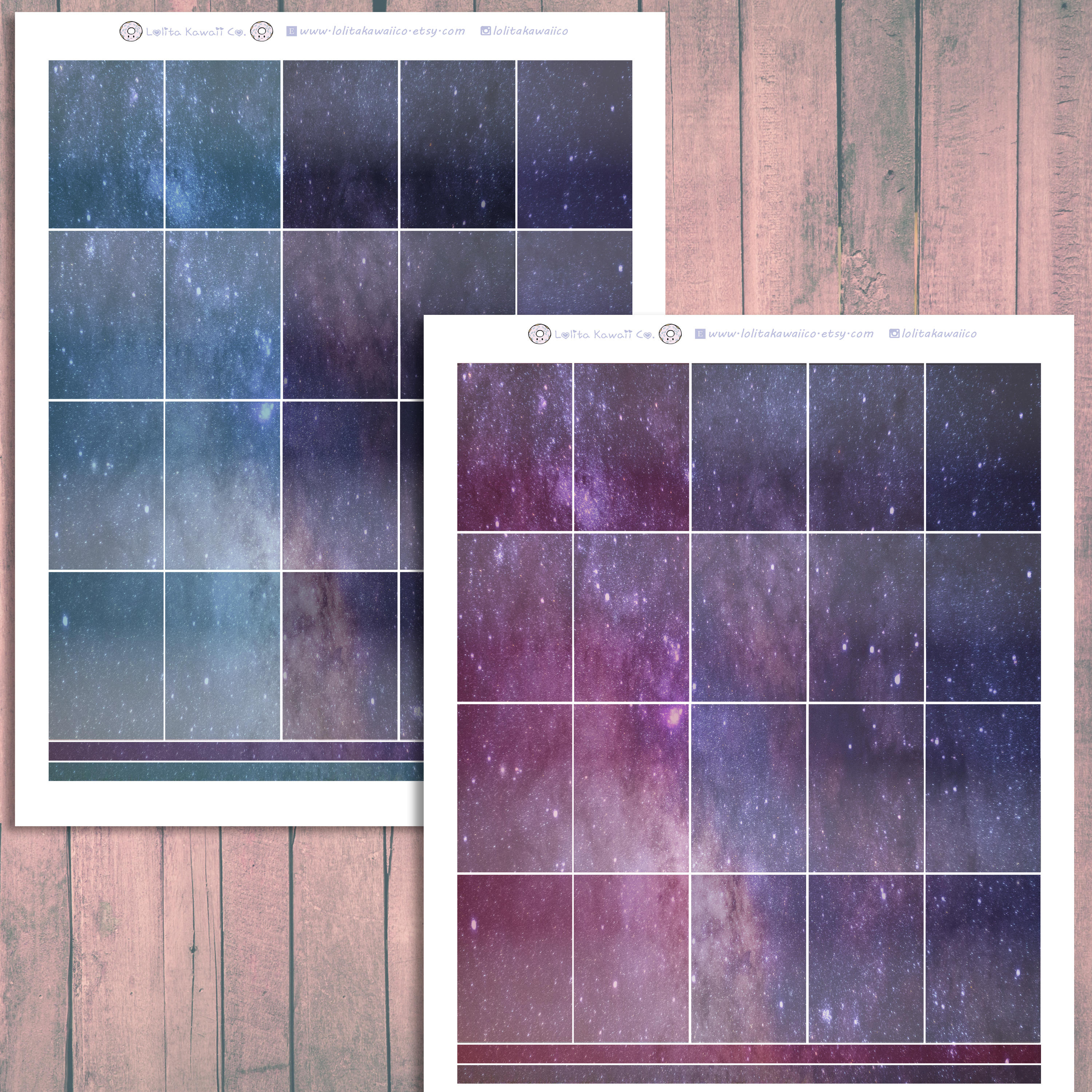 THP Printable Fullbox Galaxy Stars Planner Stickers : the - Etsy