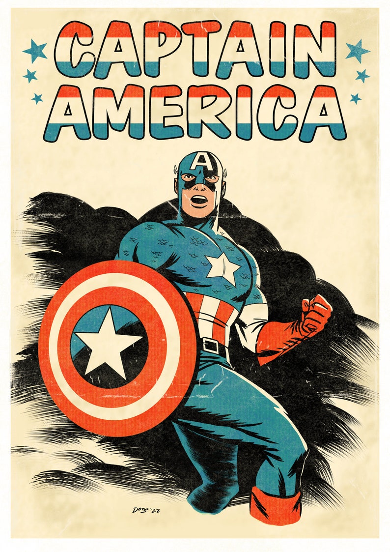 Captain America: Vintage - Etsy