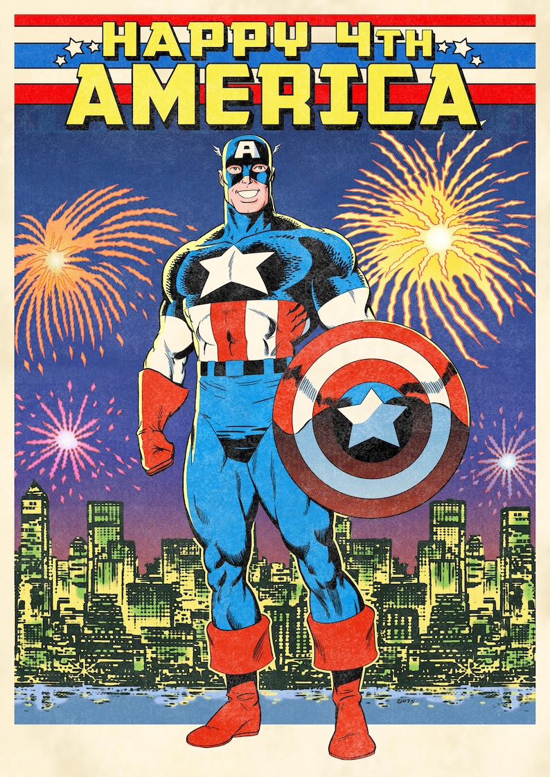 Captain America: Happy 4th - Etsy