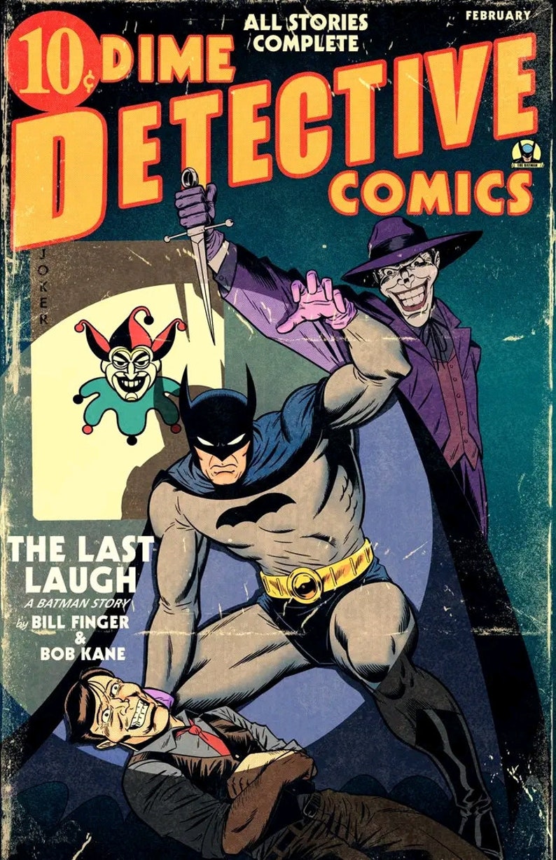 Portada simulada: Portada pulp de Detective Comics La última risa ...