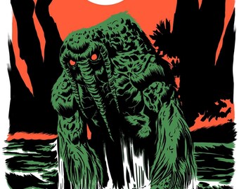 Man-thing Signed 11 X 17 Color Print by Darryl Young - Etsy