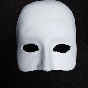 Plain White Mask Half Face - Etsy