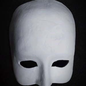 Plain White Mask Half Face - Etsy