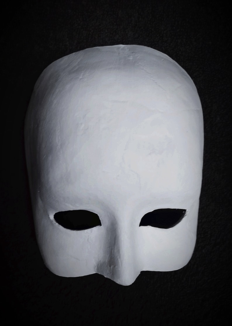 Plain White Mask Half Face - Etsy Canada