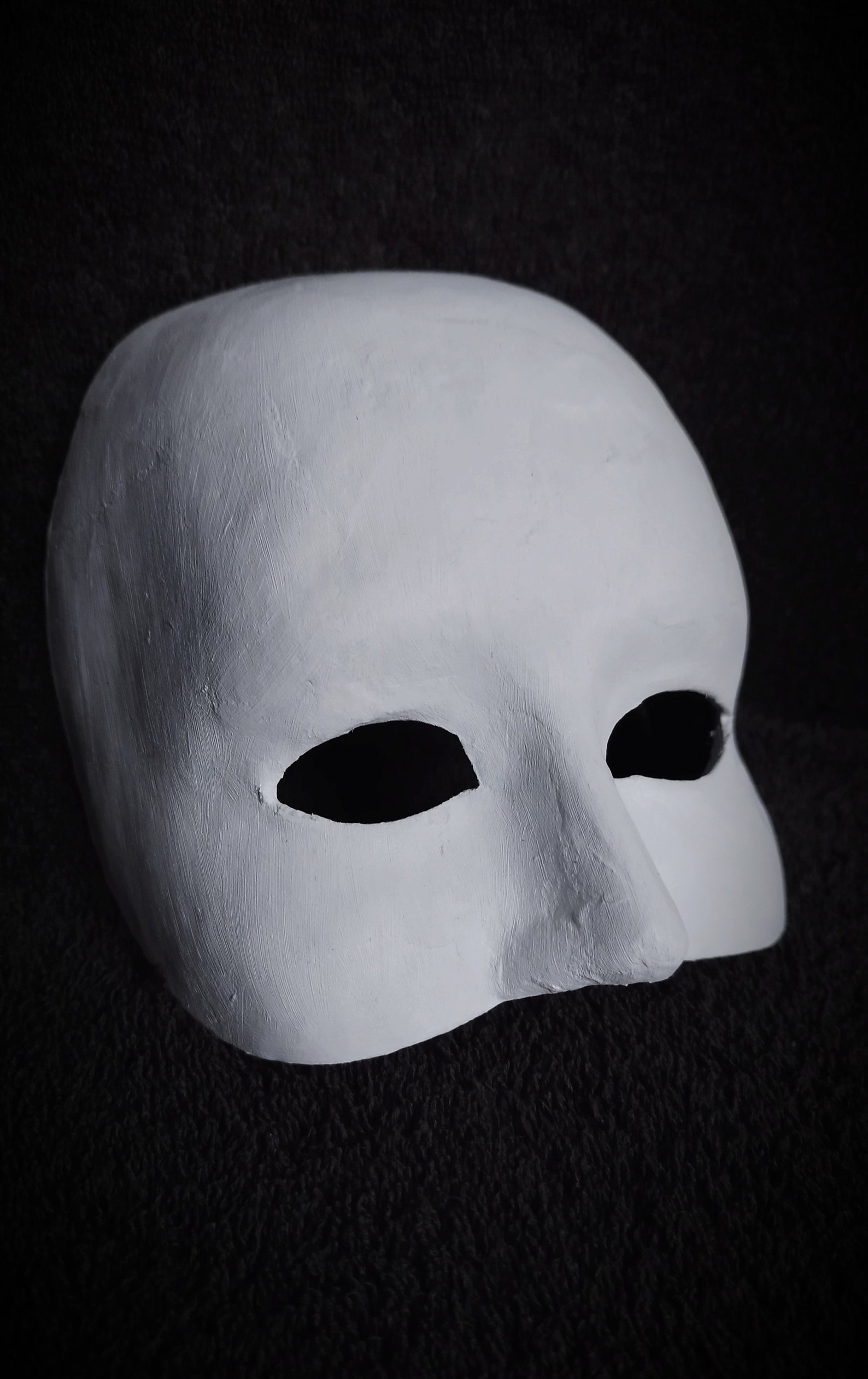 Plain White Mask Half Face - Etsy