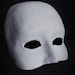Plain White Mask Half Face - Etsy