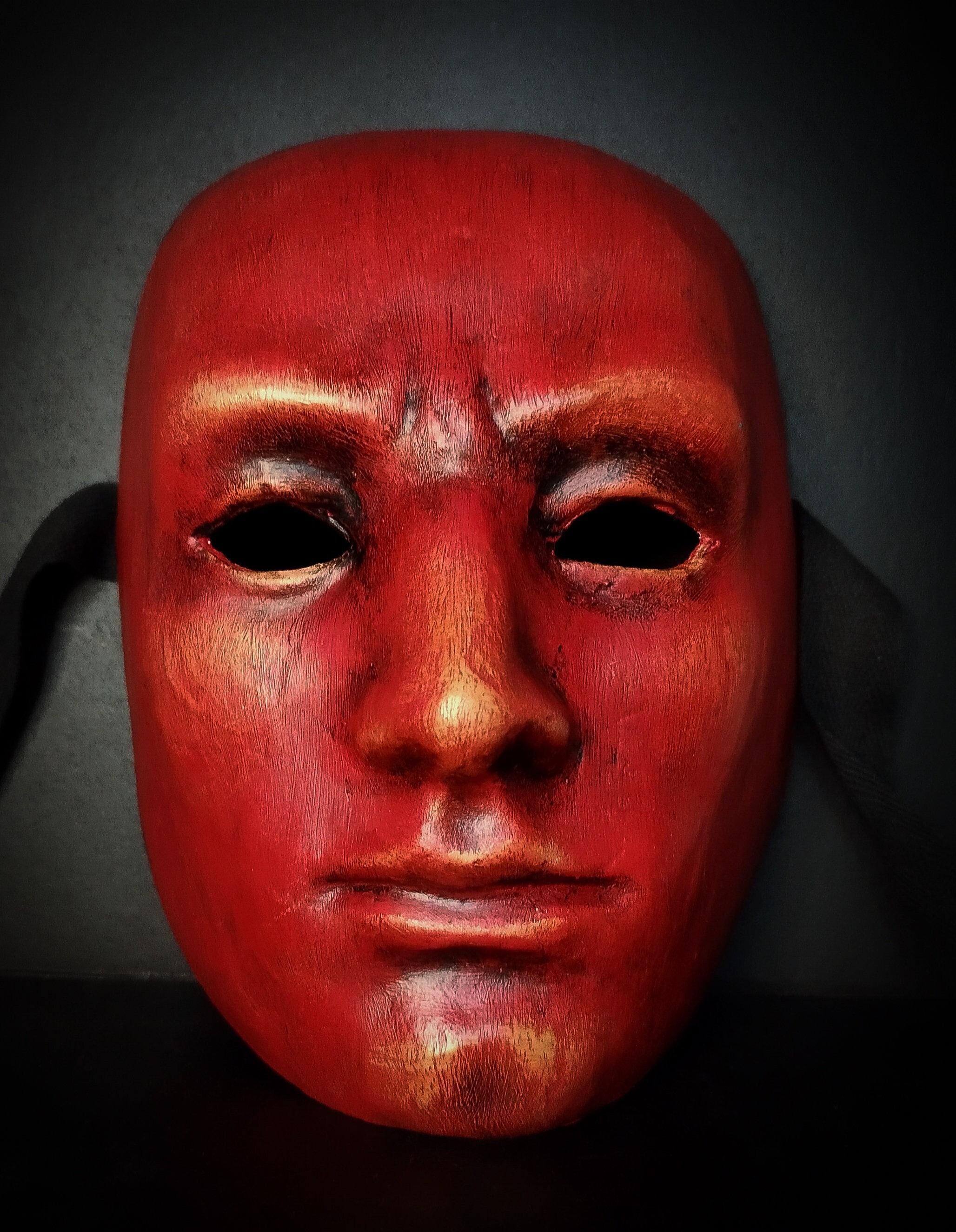 Handmade Red Volto Mask: Venetian Paper Mache Mask - Etsy