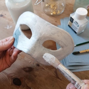 Pierrot Mask - Venetian Mask - Paper Mache Mask - Masquerade Mask - Etsy