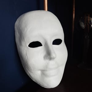 Plain White Mask - Etsy