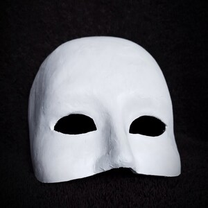 Plain White Mask Half Face - Etsy