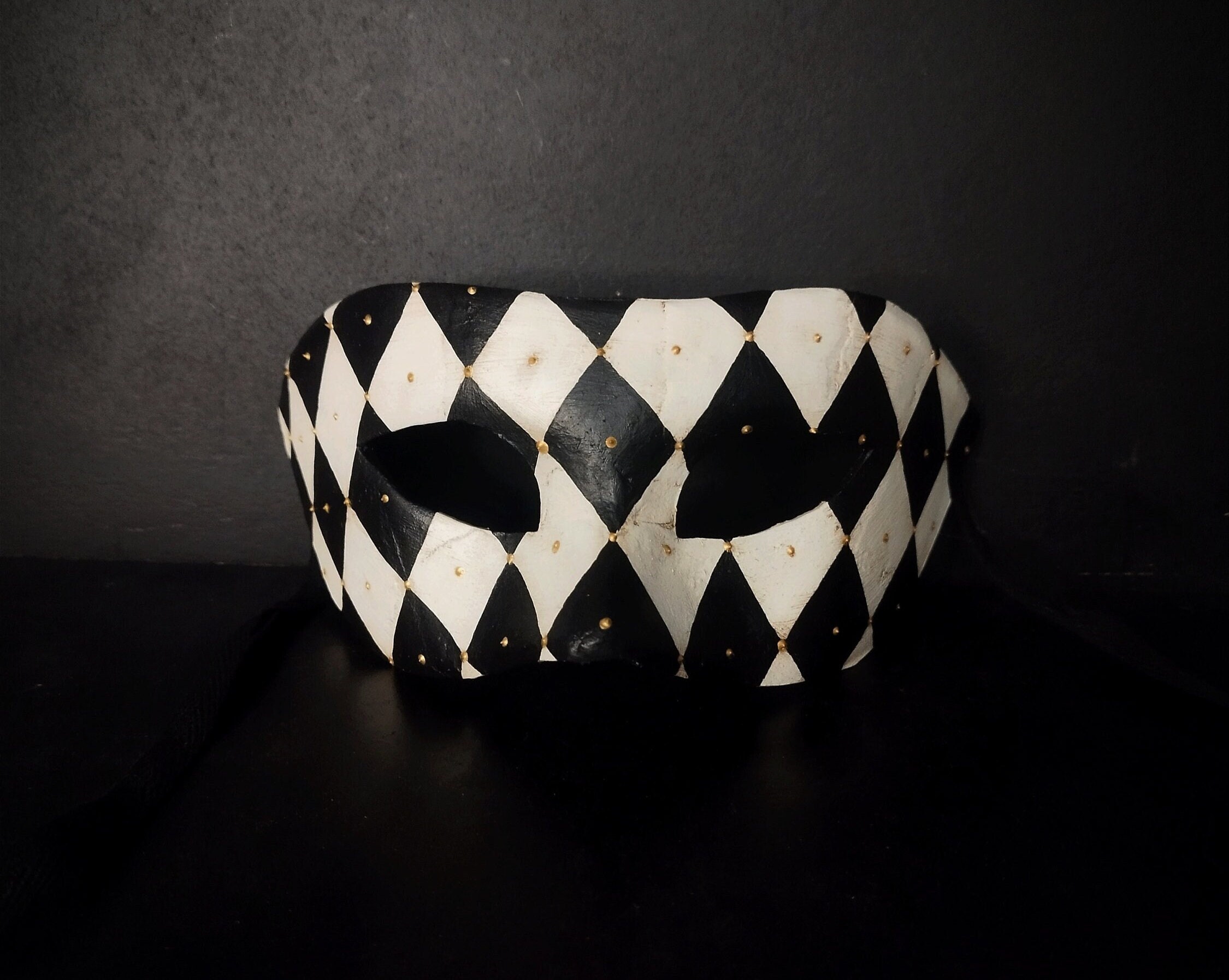 Jester Mask Black And White