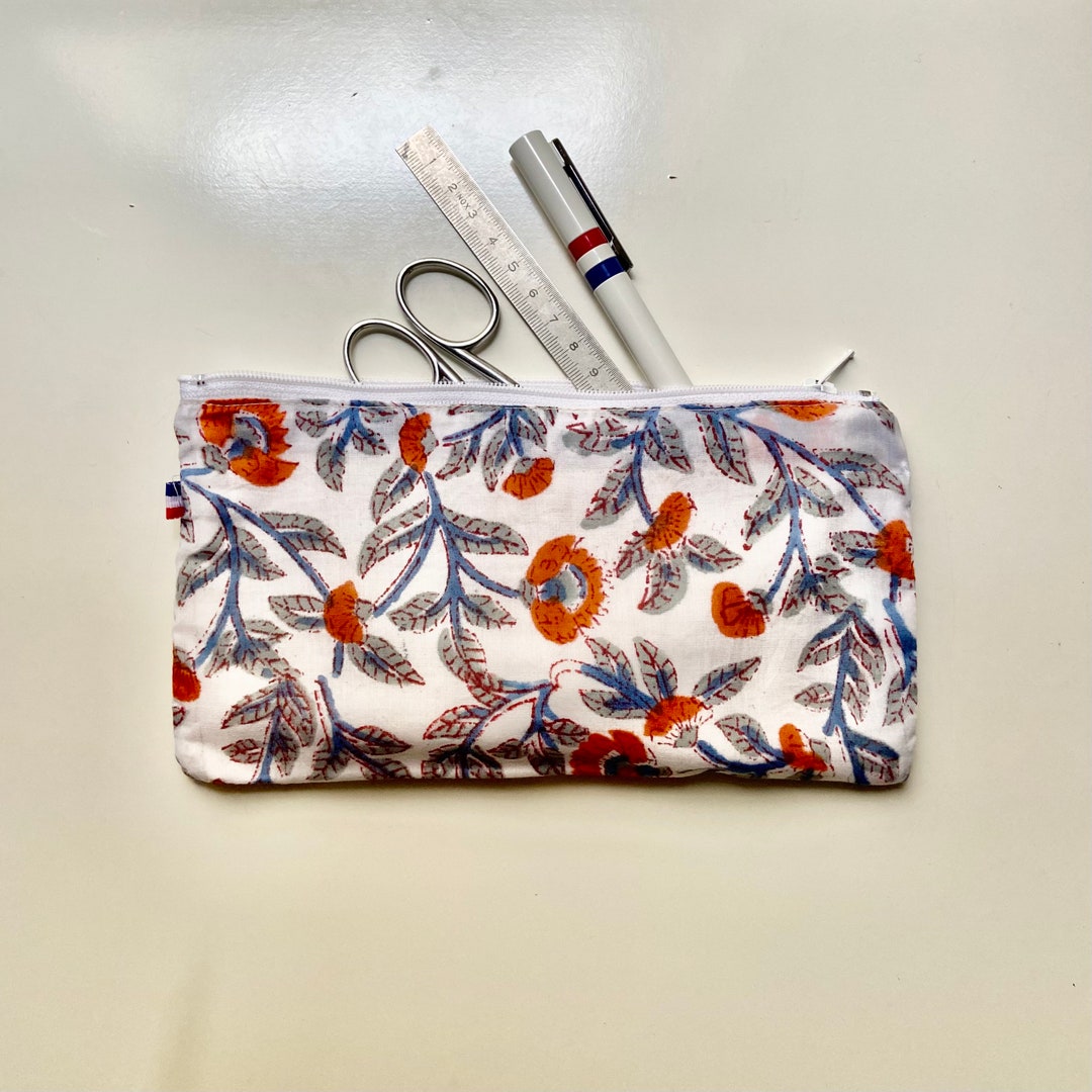 Indian Handcrafted Fabric Pouch BLOCK Print/multi-purpose - Etsy