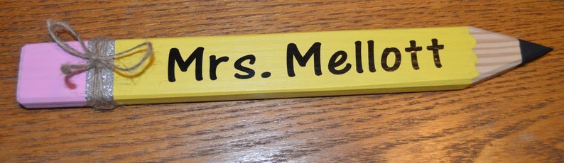 Personalized Pencil , Educator Sign, Teacher Gift, Teacher Appreciation ...