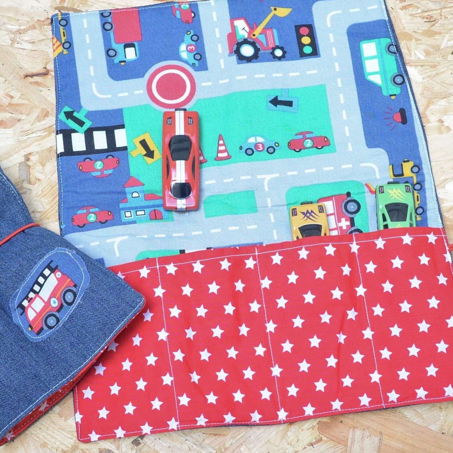 Car Play Mat, Road Circuit Mat, Children's Car Storage Pouch, Foldable ...
