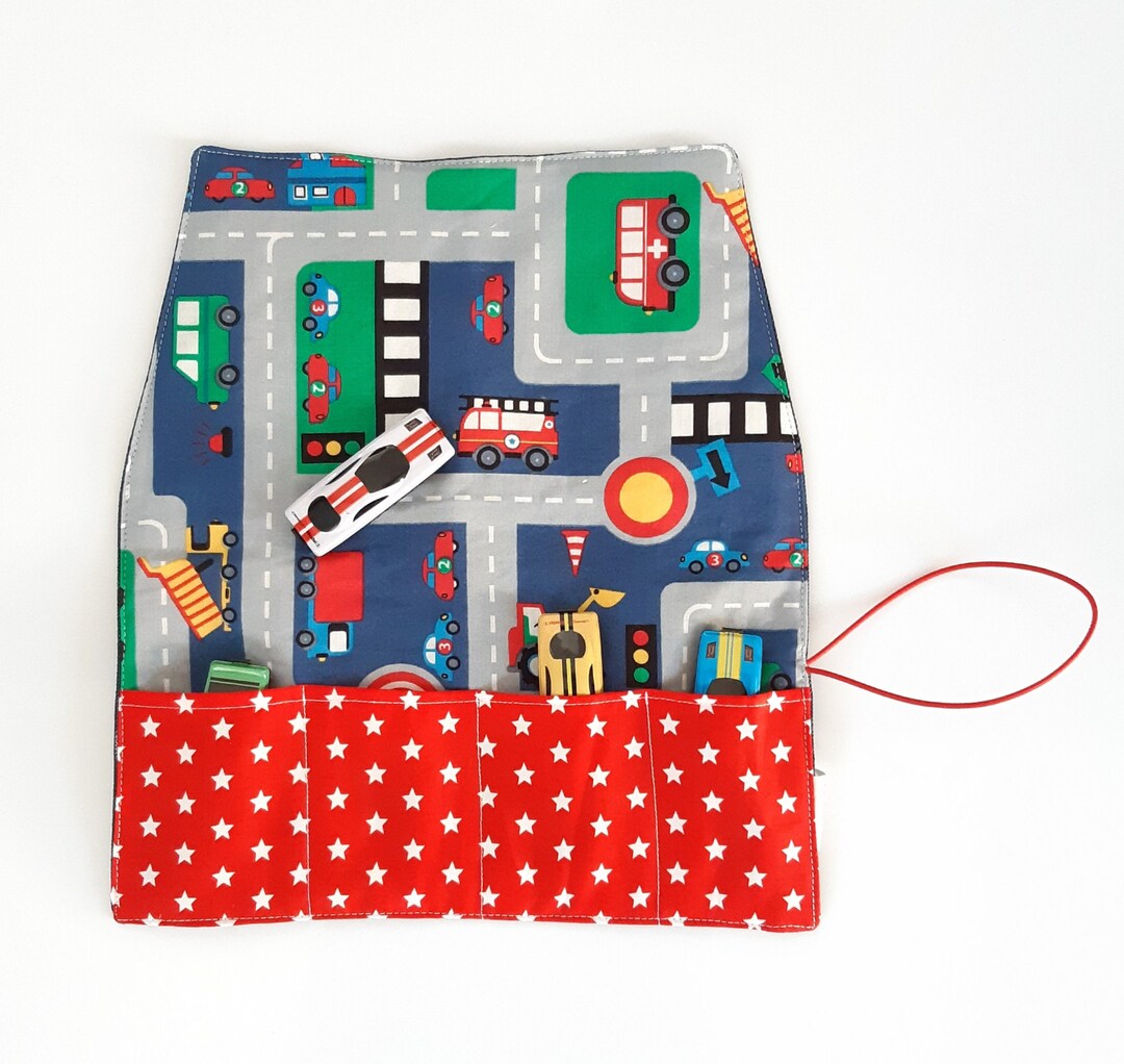 Car Play Mat, Road Circuit Mat, Children's Car Storage Pouch, Foldable ...