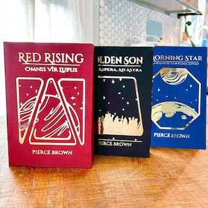 Red Rising Trilogy by Pierce Brown, Handmade Hardcover Deluxe Edition ...