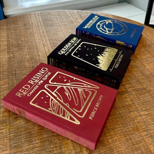 Red Rising Trilogy by Pierce Brown, Handmade Hardcover Deluxe Edition ...