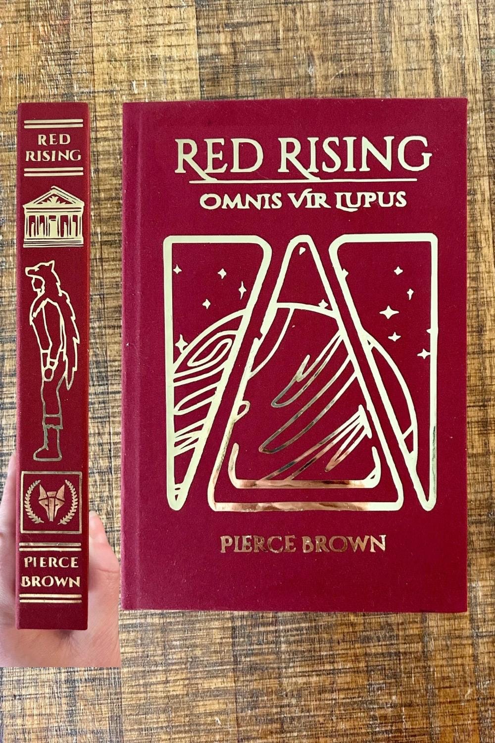Red Rising Trilogy by Pierce Brown, Handmade Hardcover Deluxe Edition ...