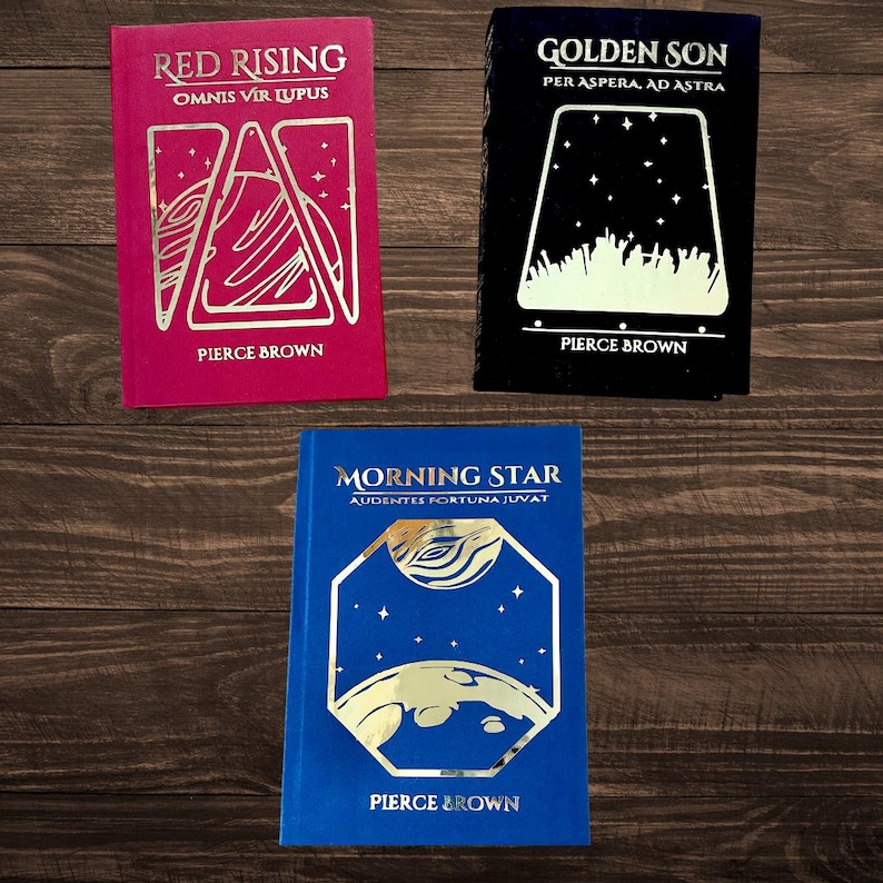 Red Rising Trilogy by Pierce Brown, Handmade Hardcover Deluxe Edition ...