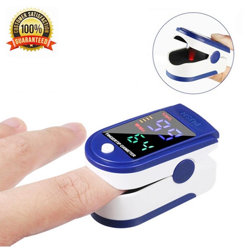 Finger Tip Pulse Oximeter Meter Spo2 Oxygen Saturation Rate Heart Blood ...