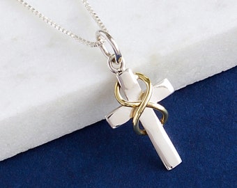 Infinity Cross Necklace - Etsy