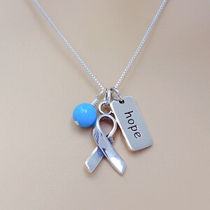 Prostate Cancer Sterling Silver Awareness Necklace, Thyroid Disease ...