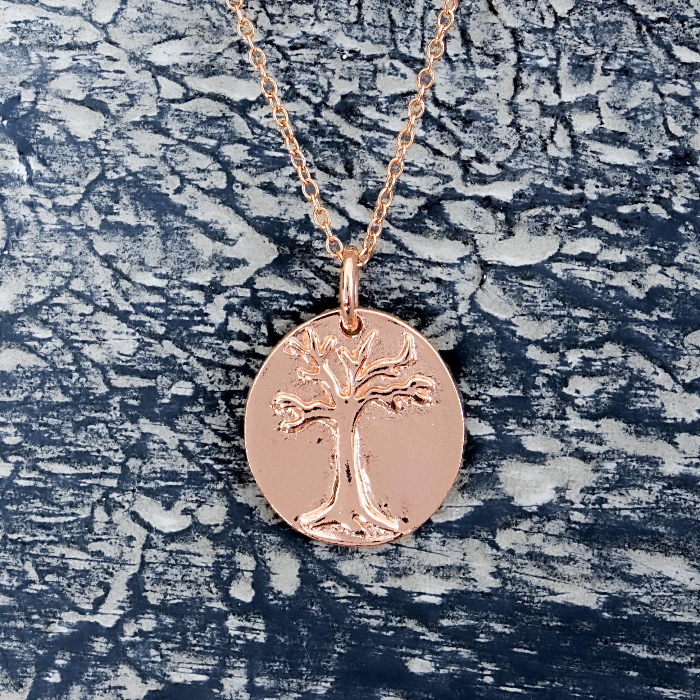 Tree of Life Rose Gold Pendant Necklace, Tree Necklace, FREE SHIPPING ...