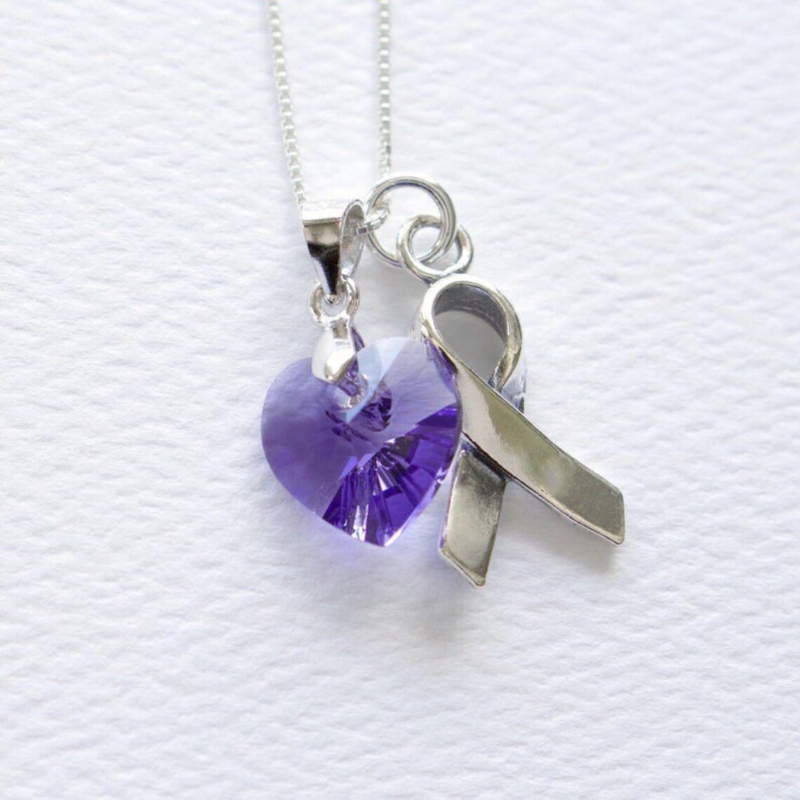 Pancreatic Cancer Sterling Silver Awareness Necklace - Etsy