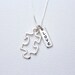 Autism Puzzle Piece and Inspirational Word Charm Sterling Silver ...