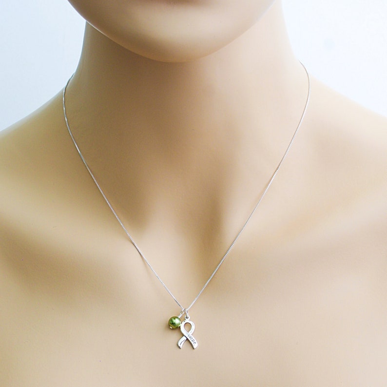 Non-hodgkins Lymphoma Sterling Silver Awareness Necklace | Etsy