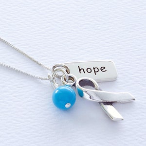 Prostate Cancer Sterling Silver Awareness Necklace, Thyroid Disease ...