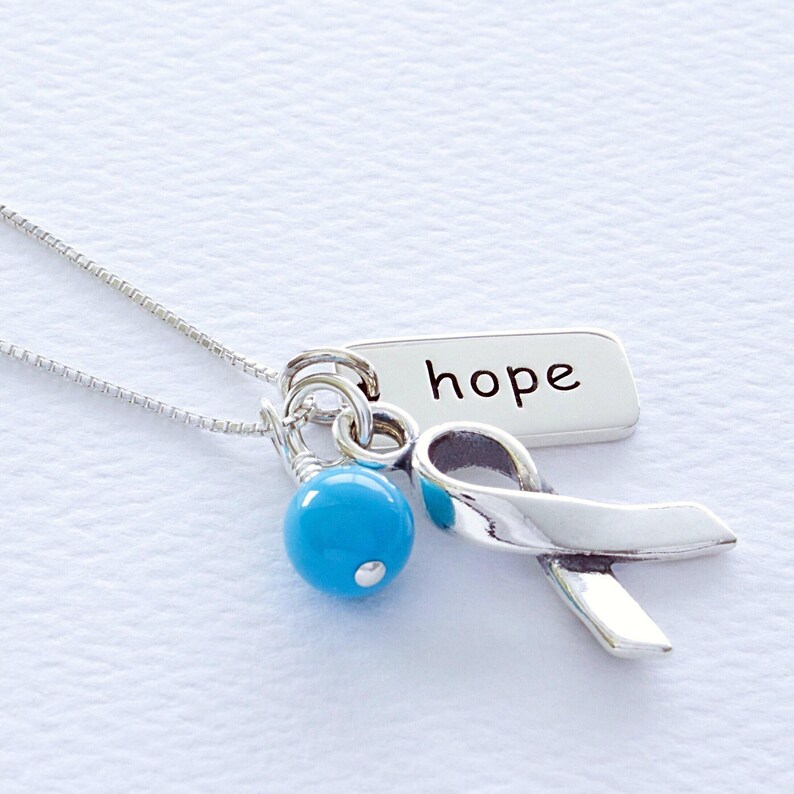 Prostate Cancer Sterling Silver Awareness Necklace Thyroid - Etsy