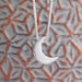 Mini Crescent Moon Sterling Silver Necklace, FREE SHIPPING, Petite ...