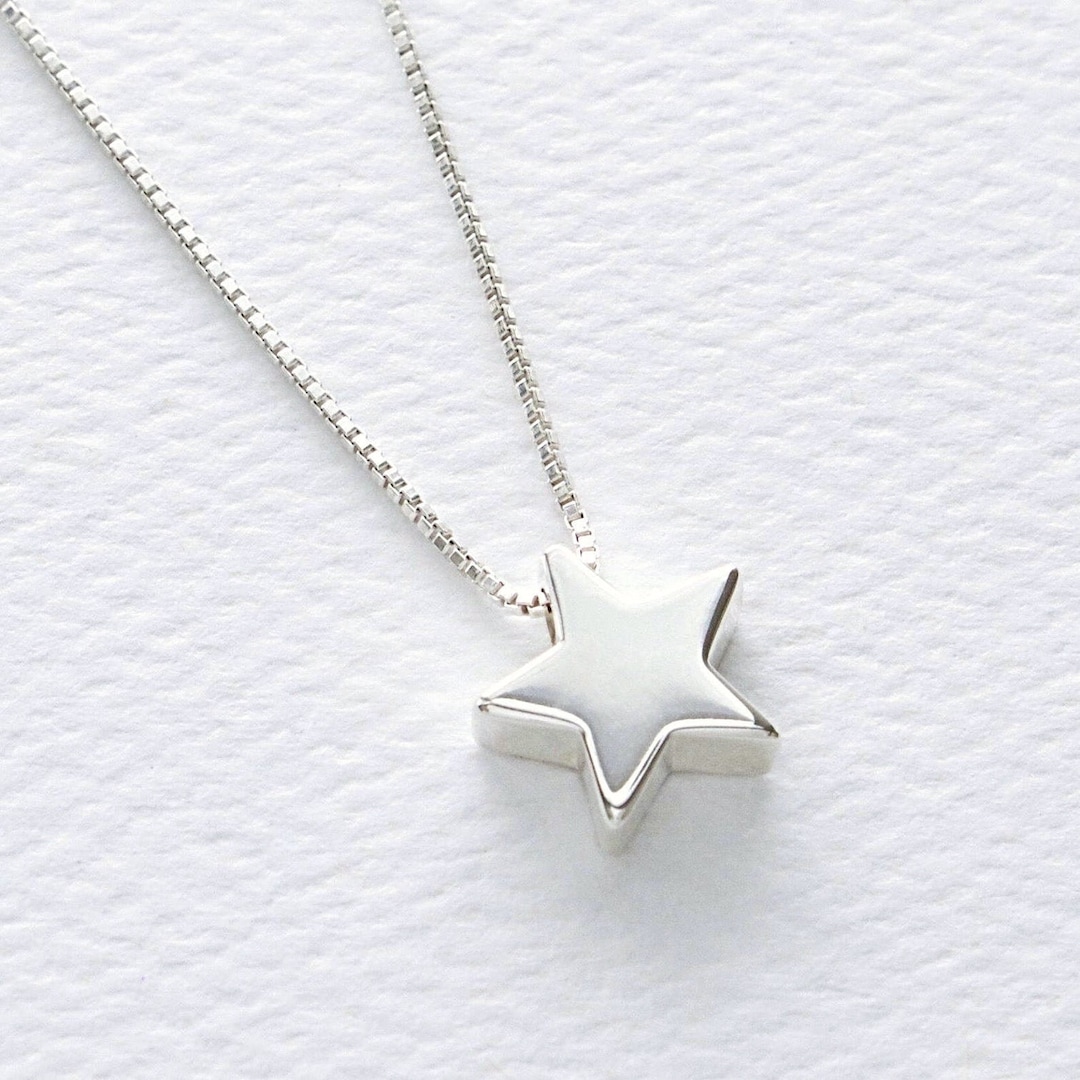 Sterling Silver Mini Star Pendant Necklace, FREE SHIPPING, Celestial ...