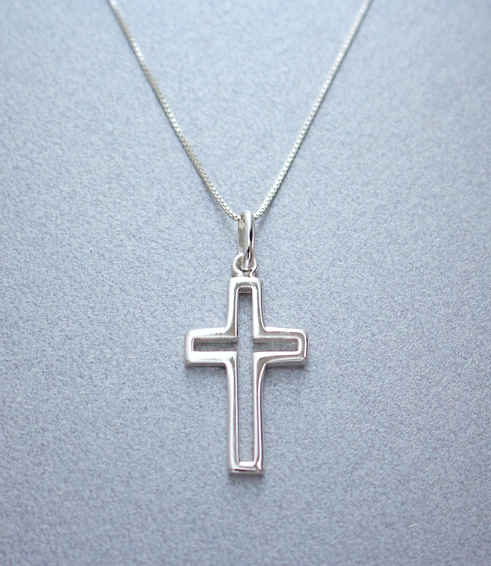 Sterling Silver Open Cross Pendant Necklace FREE SHIPPING - Etsy