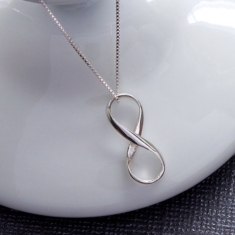 Infinity Sterling Silver Pendant Necklace, Infinite Love Necklace ...