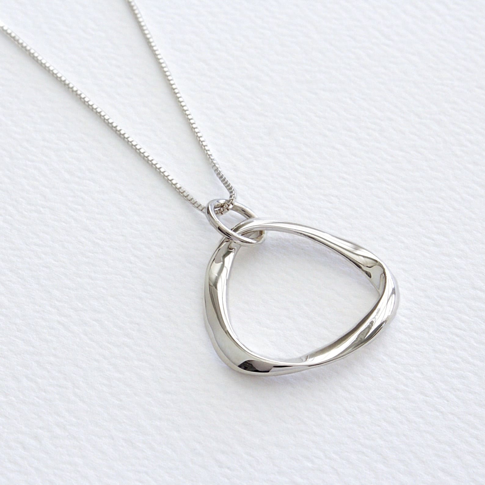 Mobius Circle Sterling Silver Necklace Infinity Loop Pendant | Etsy