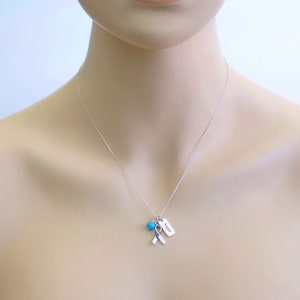 Prostate Cancer Sterling Silver Awareness Necklace, Thyroid Disease ...