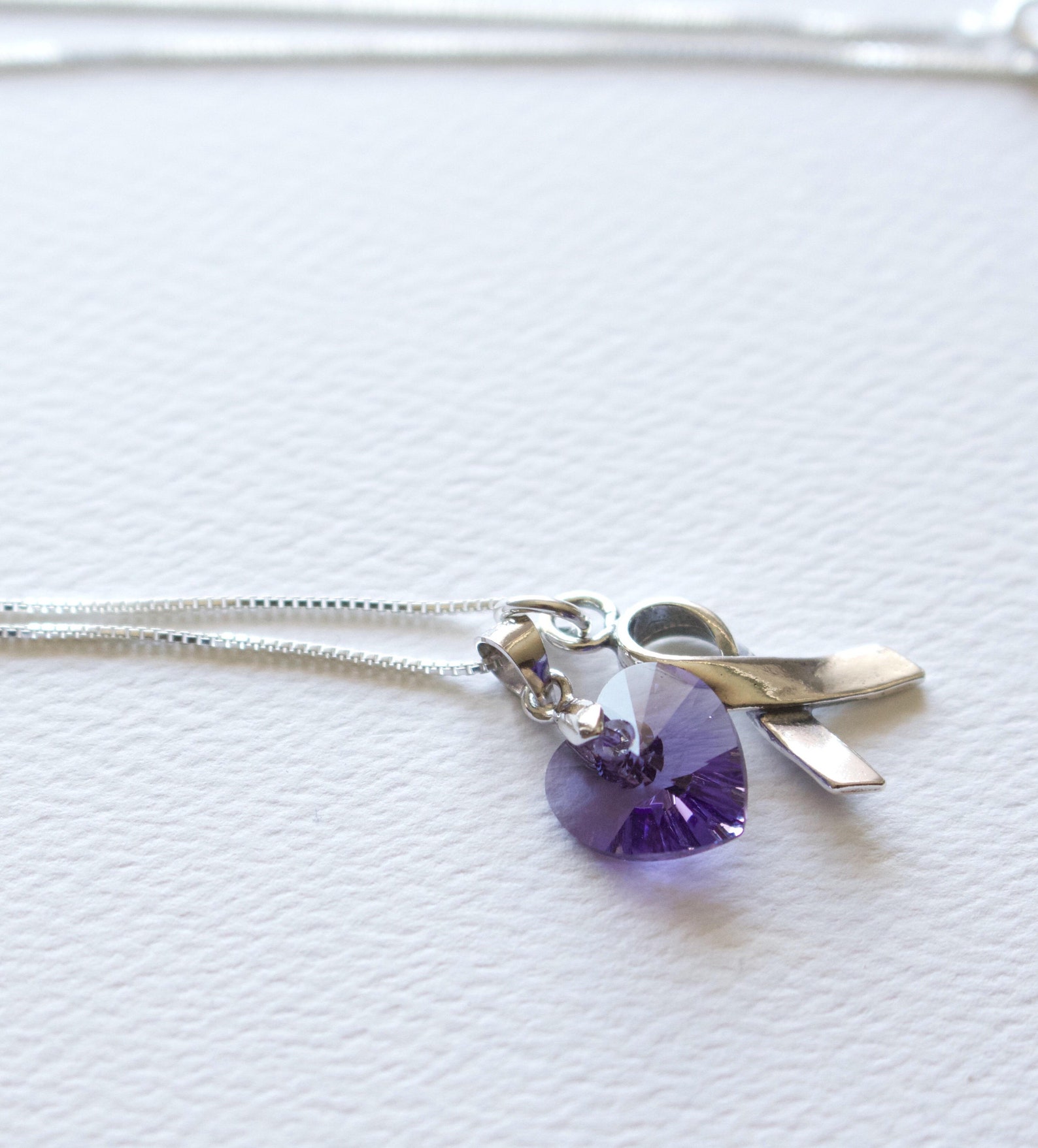 Pancreatic Cancer Sterling Silver Awareness Necklace - Etsy