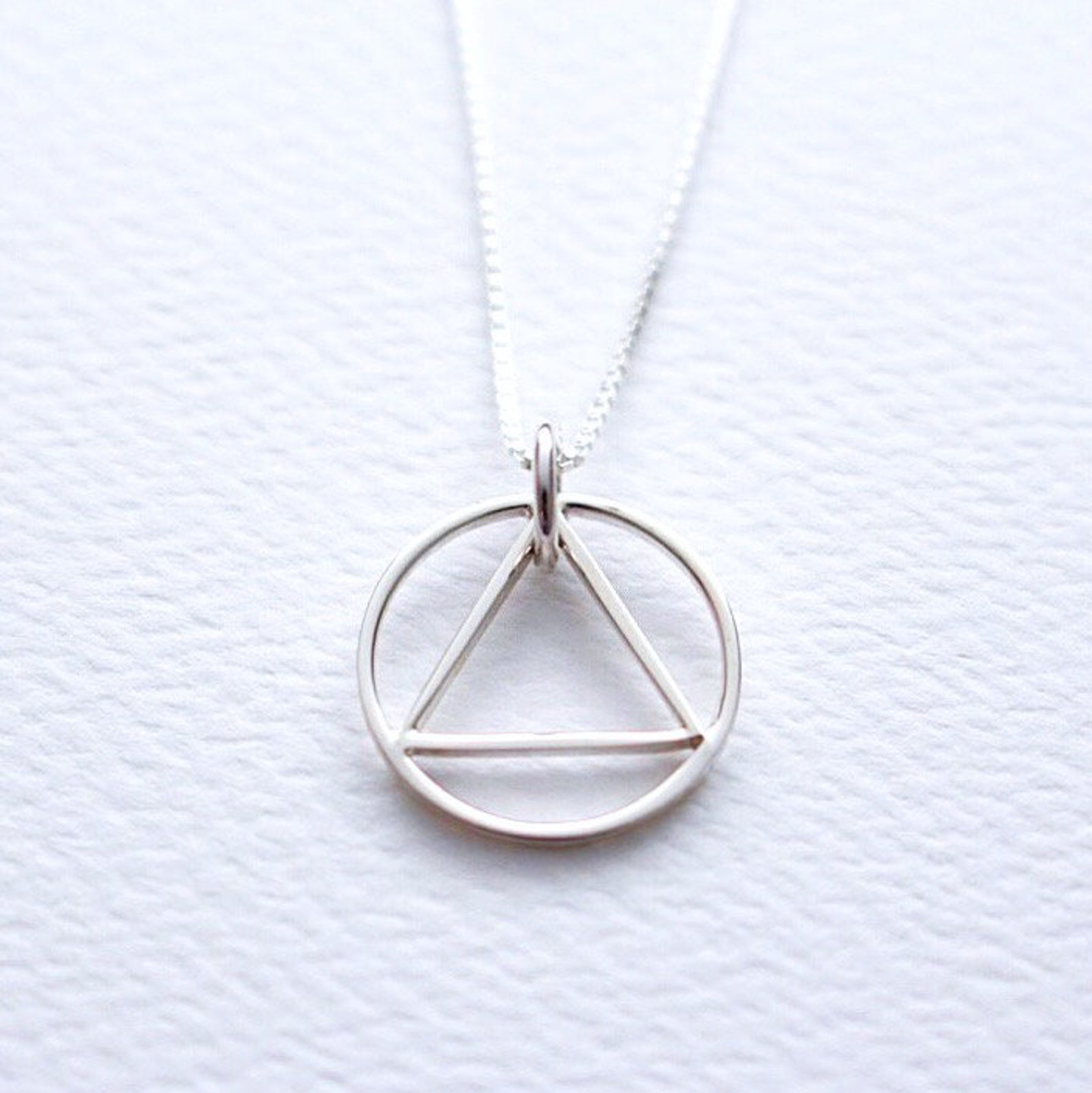 Alcoholics Anonymous AA Sterling Silver Pendant Necklace FREE - Etsy