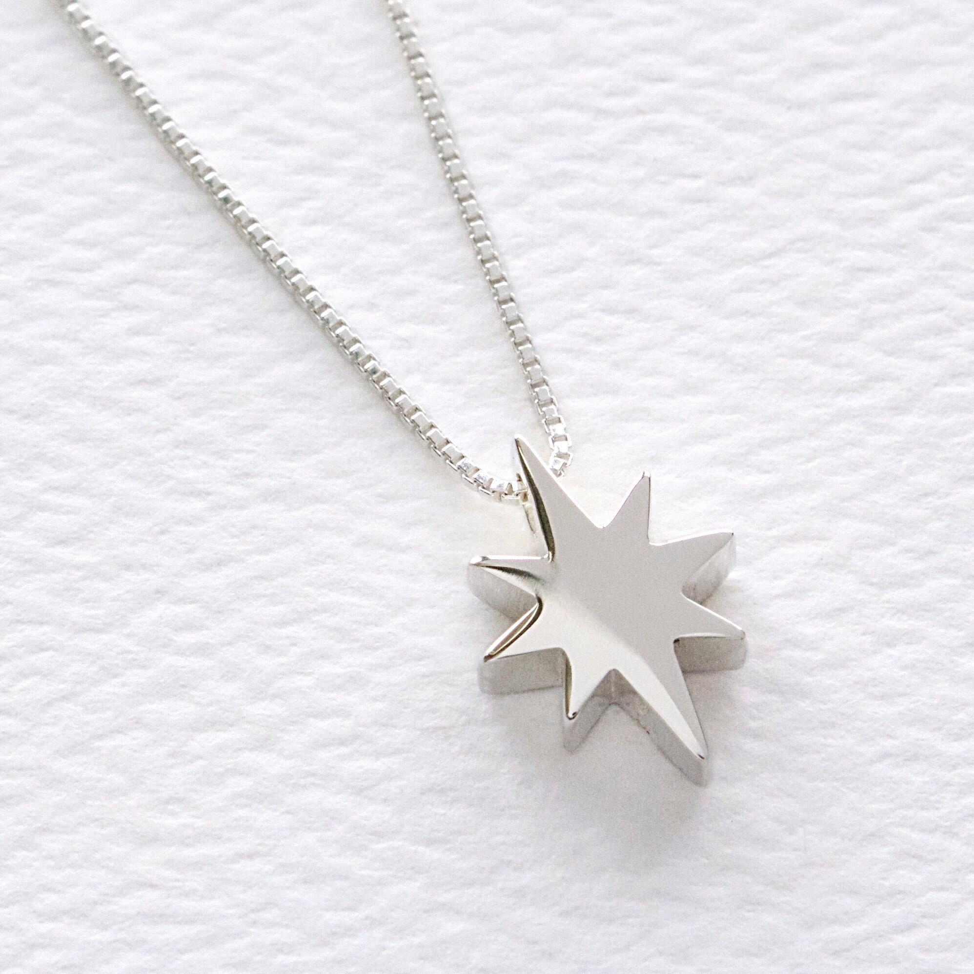 North Star Sterling Silver Necklace, Celestial Jewelry, FREE SHIPPING ...
