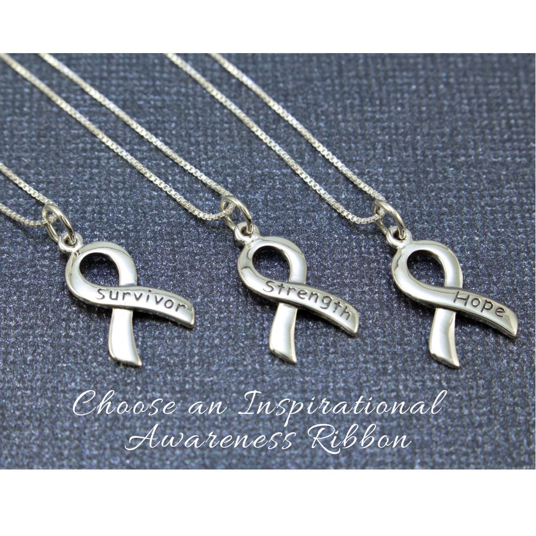 Non-hodgkins Lymphoma Sterling Silver Awareness Necklace | Etsy