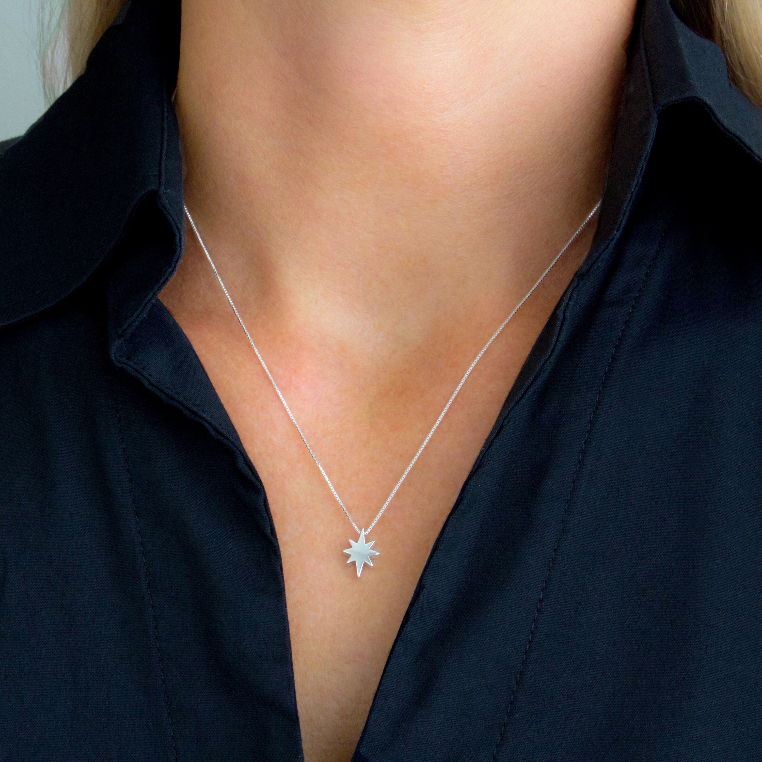 North Star Sterling Silver Necklace, Celestial Jewelry, FREE SHIPPING ...