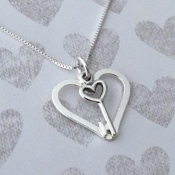 Heart and Key - Etsy