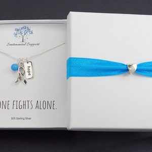Prostate Cancer Sterling Silver Awareness Necklace, Thyroid Disease ...