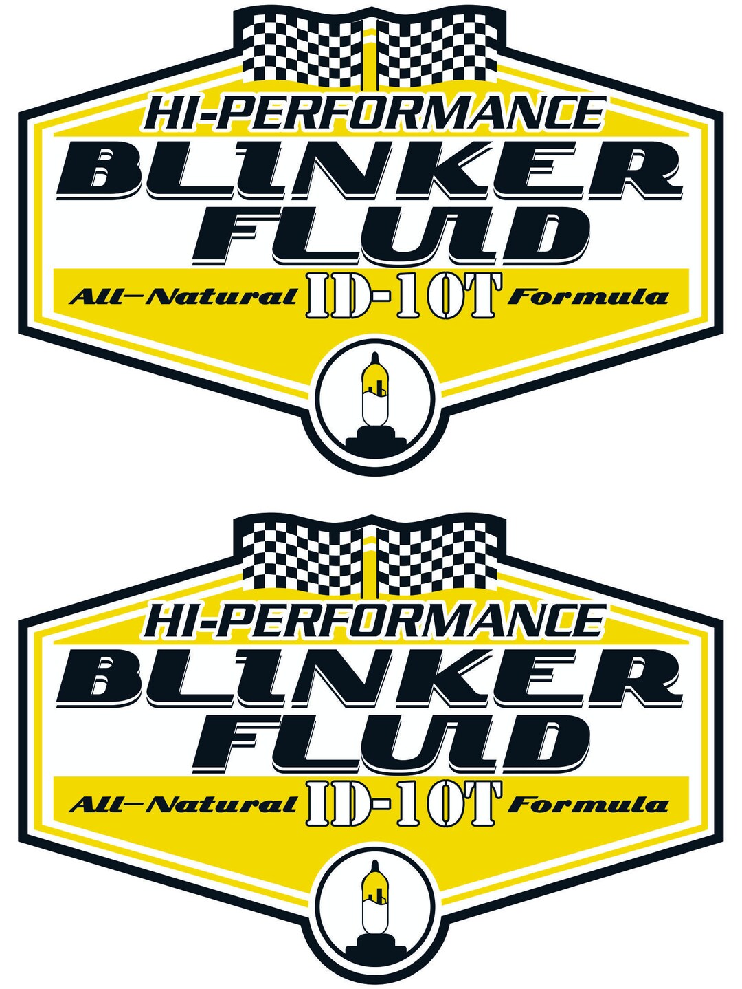 2 High Performance Blinker Fluid Decals - Etsy