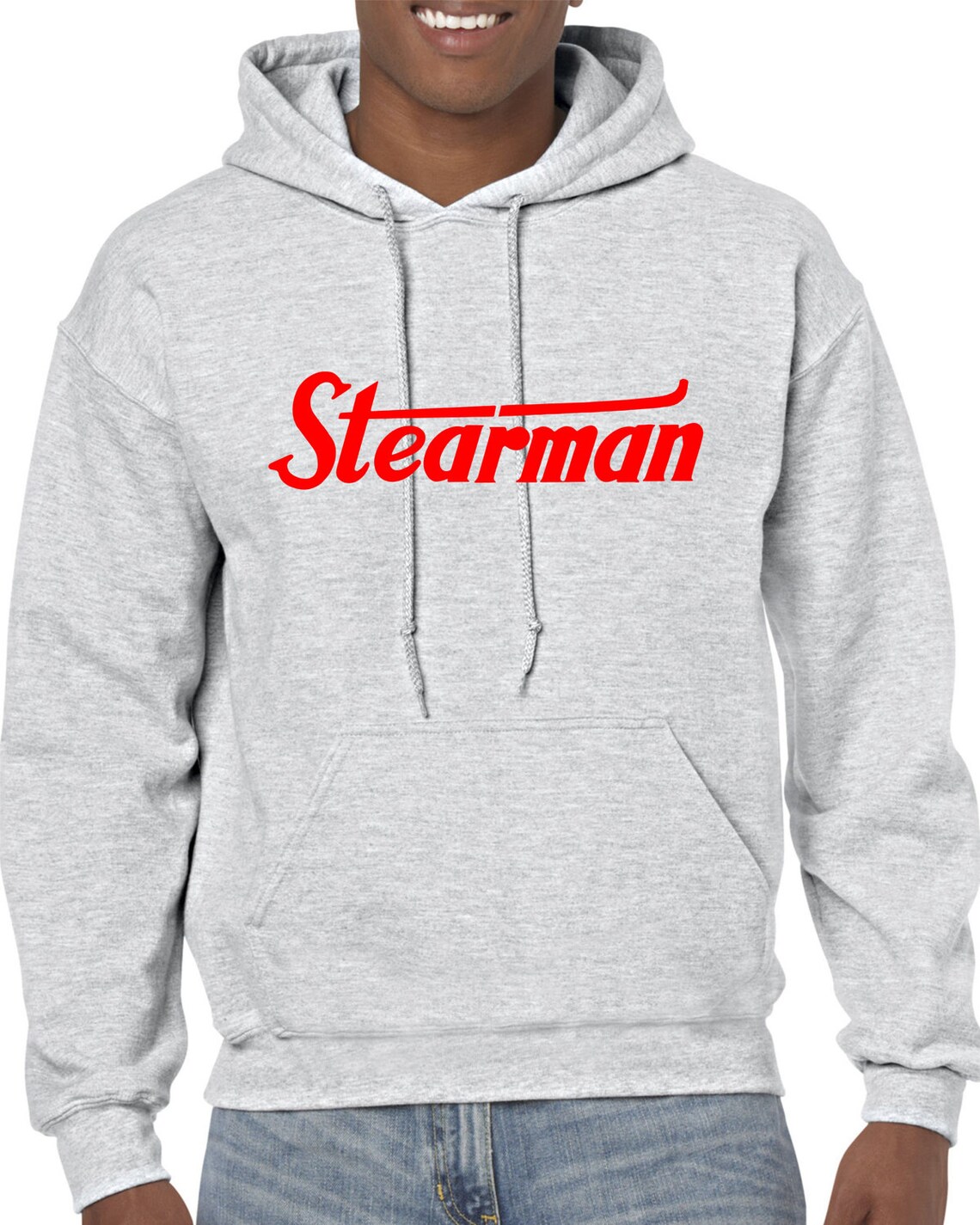 Vintage STEARMAN Logo Hooded Sweatshirt FREE SHIPPING - Etsy