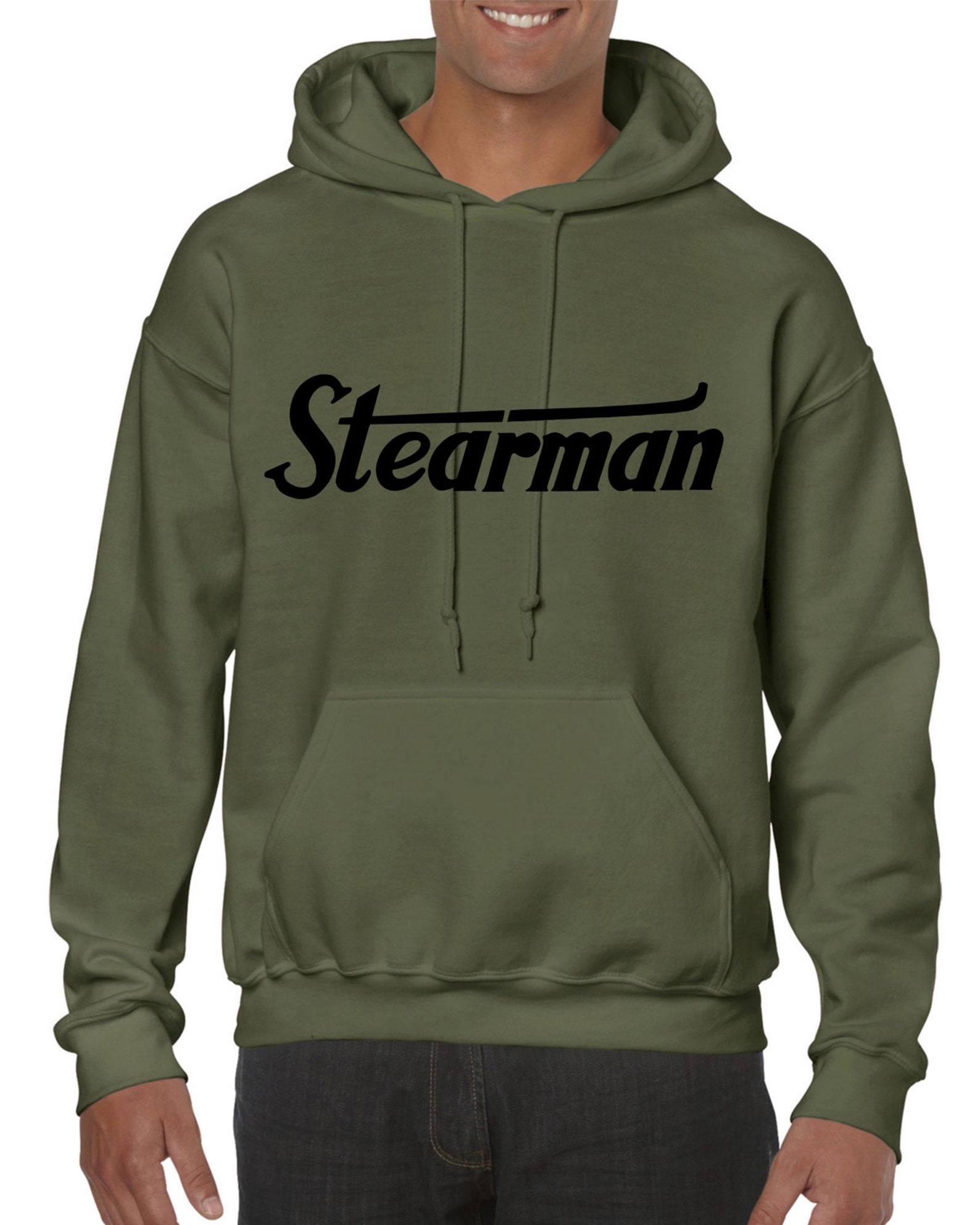 Vintage STEARMAN Logo Hooded Sweatshirt FREE SHIPPING - Etsy